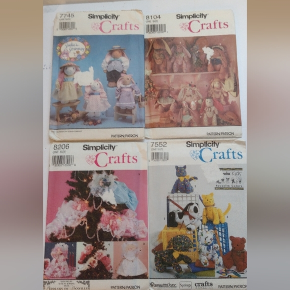 Simplicity | Other | Simplicity Crafts Patterns Set Of 4 | Poshmark